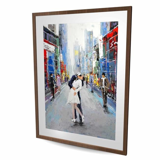 Begin Home Decor C1FM3648MALOZI 36 x 48 in. Kiss of Times Square - Gray ...