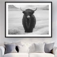 Begin Home Decor C1FM3648MG1A72 36 x 48 in. Monochrome Highland Cow ...