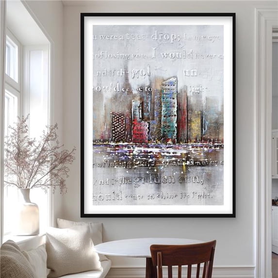 Begin Home Decor C1FM3648MJ2L7N 36 x 48 in. Cityscape with Typography ...
