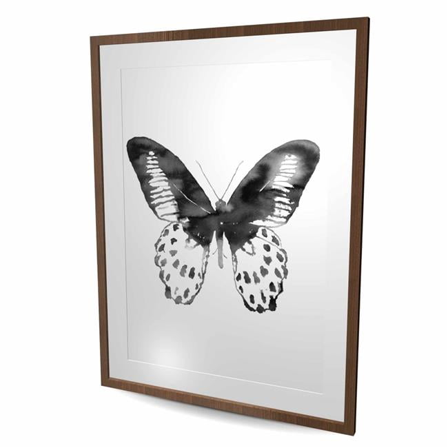 Begin Home Decor C1FM3648OHY3EE 36 x 48 in. Black Butterfly - Framed ...