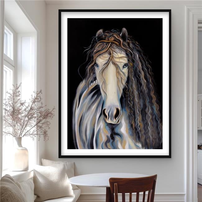 Begin Home Decor C1FM3648P3NQY3 36 x 48 in. Abstract Horse with Curly ...