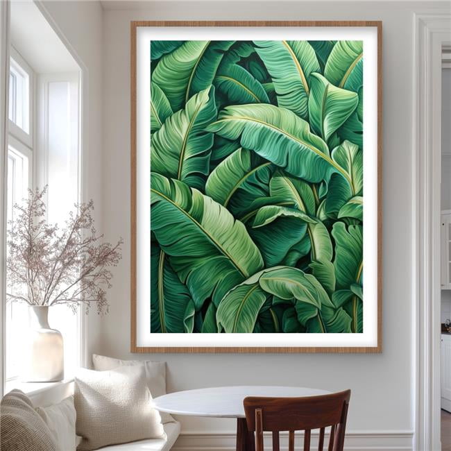 Begin Home Decor C1FM3648PEL345 36 x 48 in. Lively Leaves ...