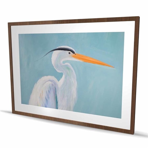 Begin Home Decor C1FM3648PQ6Q4P 36 x 48 in. Great Blue Heron Framed ...