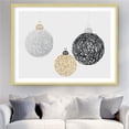 Begin Home Decor C1FM3648QRMWE6 36 x 48 in. Three Christmas Balls ...