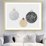 Begin Home Decor C1FM3648QRMWE6 36 x 48 in. Three Christmas Balls ...