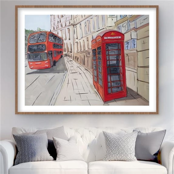 Begin Home Decor C1FM3648RIGY39 36 x 48 in. London Bus & Telephone ...