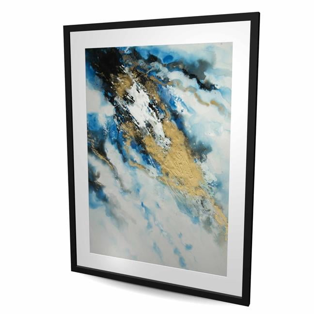 Begin Home Decor C1FM3648RPYXYV 36 x 48 in. Blue & Gold Marble - Modern ...