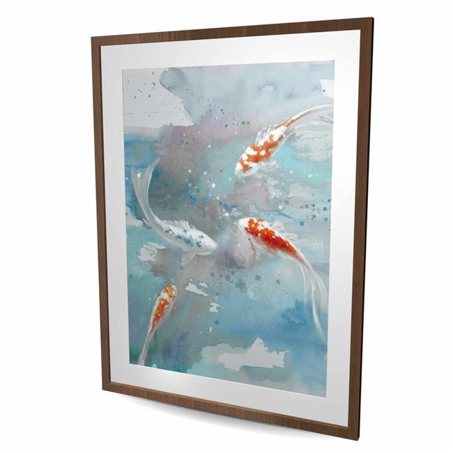 Begin Home Decor C1FM3648U7QPCH 36 x 48 in. Koi Fish in Blue Water ...