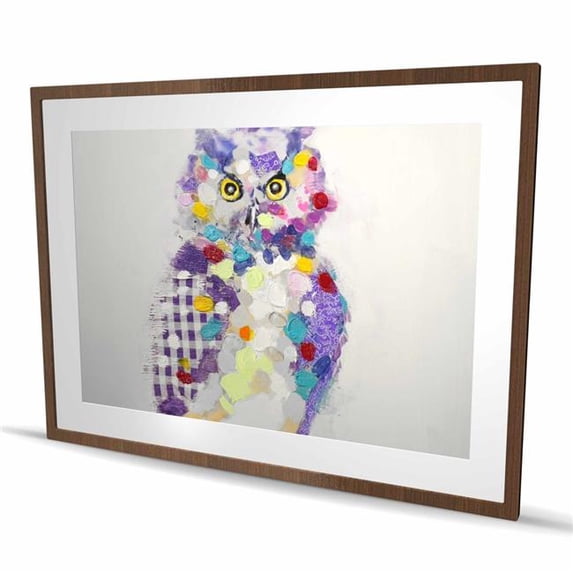Begin Home Decor C1FM3648VAI4PJ 36 x 48 in. Textured Abstract Owl ...
