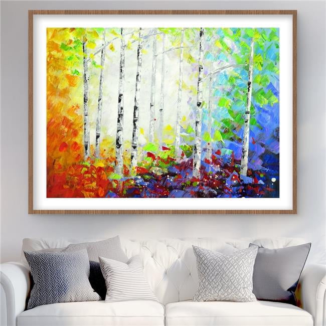 Begin Home Decor C1FM3648YYKNXX 36 x 48 in. Colorful Forest - Red ...