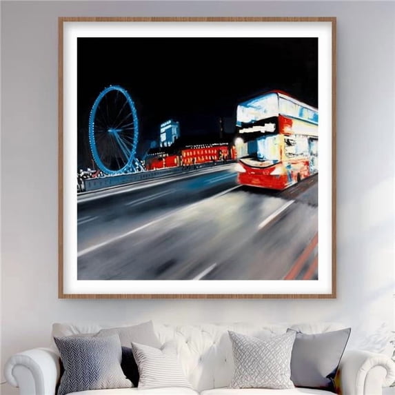 Begin Home Decor C1FM48480320ZL 48 x 48 in. Bus Travel by Night ...