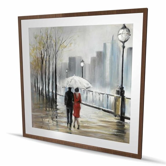 Begin Home Decor C1FM48480LB4FQ 48 x 48 in. Couple Walking Under the ...