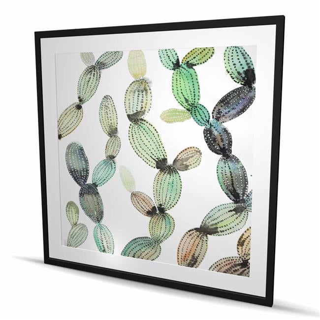Begin Home Decor C1FM48480TTPFD 48 x 48 in. Cactus Pattern - Framed ...