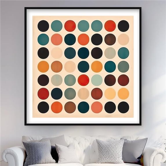 Begin Home Decor C1FM48481SKEXH 48 x 48 in. Circle Army - Minimalist ...