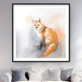 Begin Home Decor C1FM48482E7HTR 48 x 48 in. Watercolor Fox - Framed ...