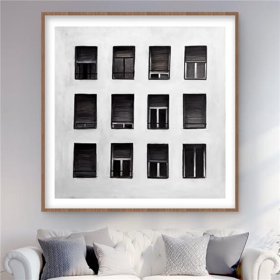 Begin Home Decor C1FM48488C51MR 48 x 48 in. Windows - Architecture ...