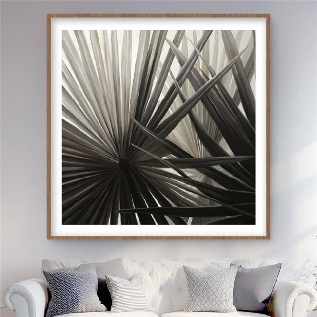 Begin Home Decor C1FM48488XEP97 48 x 48 in. Grayscale Tropical Plants ...