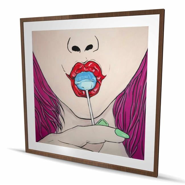Begin Home Decor C1FM484897BNDF 48 x 48 in. Lollipop - Beige Framed ...