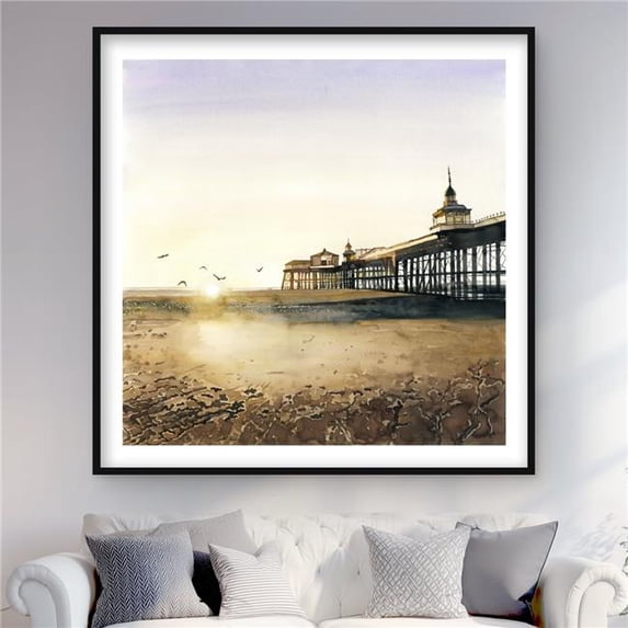 Begin Home Decor C1FM48489I3LR2 48 x 48 in. Sunset At the Beach ...