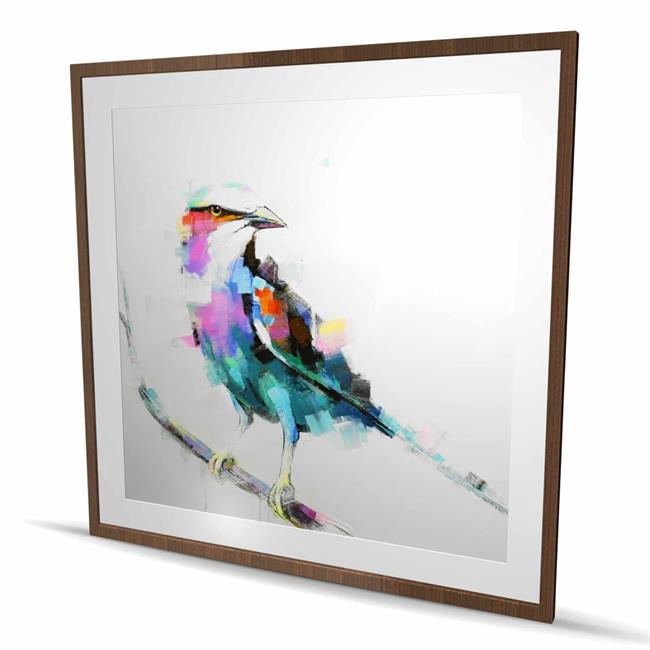 Begin Home Decor C1FM48489SG29W 48 x 48 in. Colorful Abstract Bird on A ...