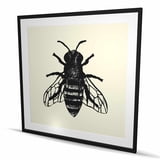 Begin Home Decor C1FM4848AASE4N 48 x 48 in. Bee Framed Matted Print ...