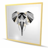 Begin Home Decor C1FM4848ATDFYI 48 x 48 in. Geometric Elephant - Framed ...