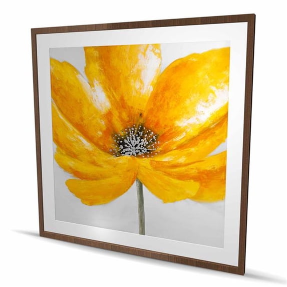 Begin Home Decor C1FM4848B7OCHA 48 x 48 in. Big Yellow Flower - Floral ...