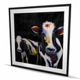 Begin Home Decor C1FM4848CEVVNP 48 x 48 in. Two Funny Cows - Framed ...