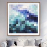 Begin Home Decor C1FM4848D8CS3G 48 x 48 in. Pixelized Landscape ...