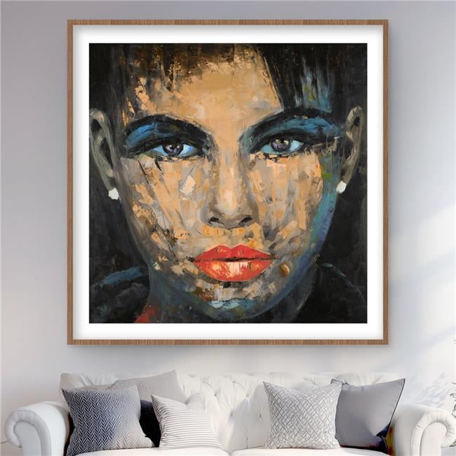 Begin Home Decor C1FM4848DZ9LUL 48 x 48 in. Abstract Female Portrait ...