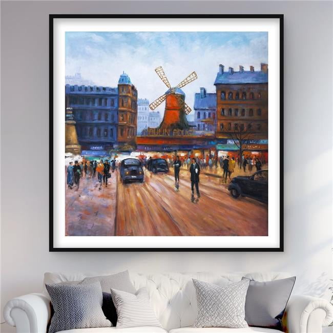 Begin Home Decor C1FM4848FYCZQH 48 x 48 in. Street Scene to Moulin ...