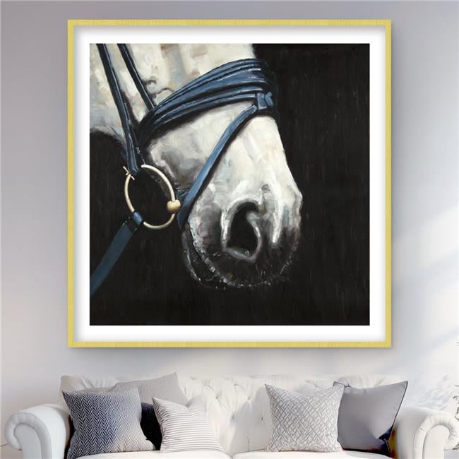 Begin Home Decor C1FM4848GEP0PI 48 x 48 in. Horse with Harness - Framed ...