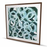 Begin Home Decor C1FM4848GK74SW 48 x 48 in. Abstract Rings - Framed ...