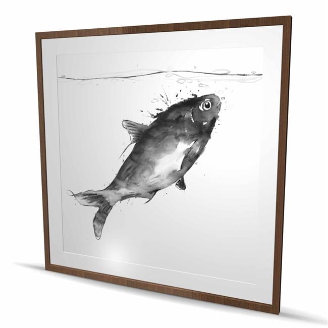 Begin Home Decor C1FM4848IBKPVA 48 x 48 in. Happy Swimming Fish ...