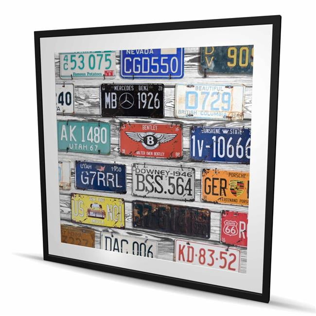 Begin Home Decor C1FM4848ITOCF2 48 x 48 in. Vintage Plates Registration ...