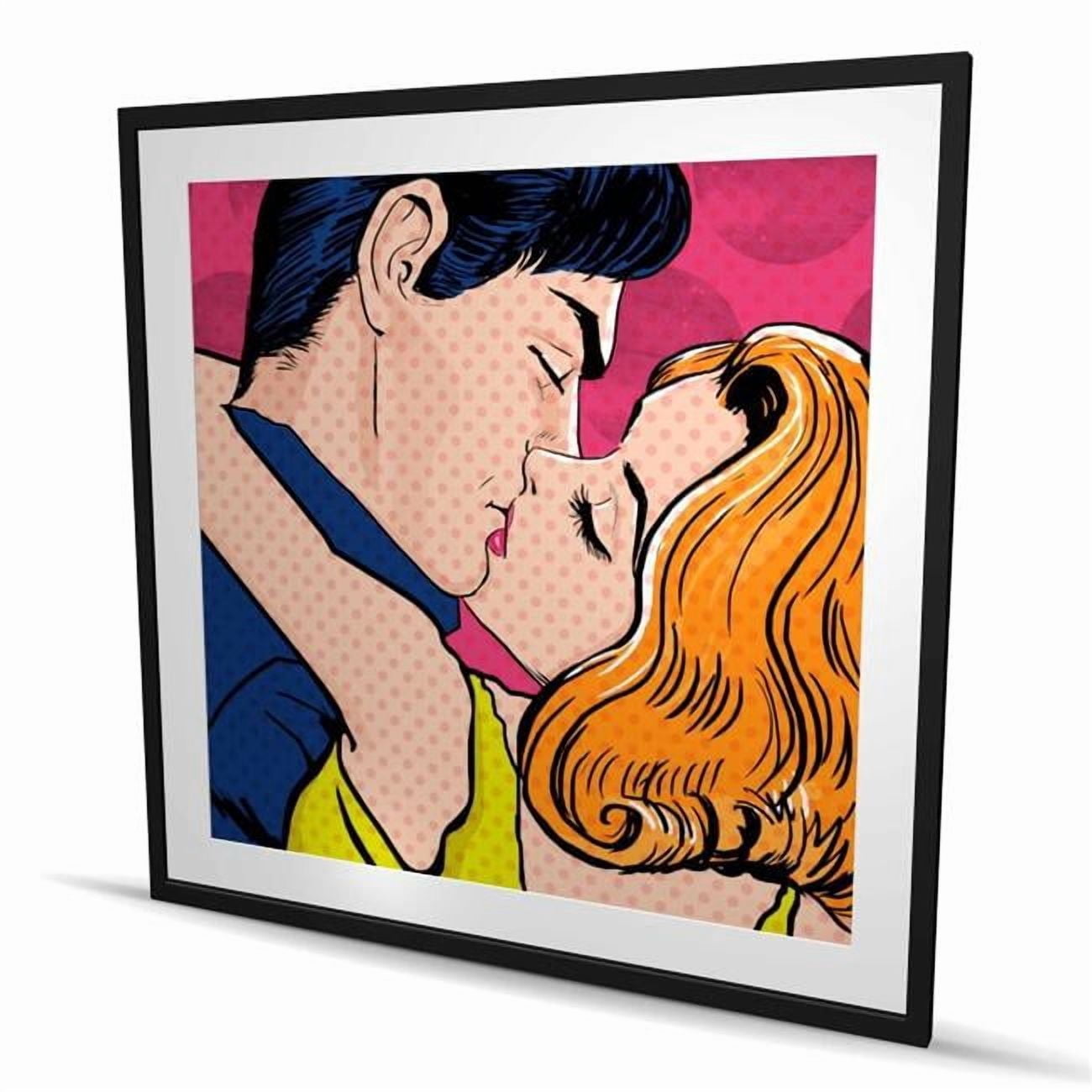 Begin Home Decor C1FM4848JW4C0B 48 x 48 in. Pop Art Style Couple ...