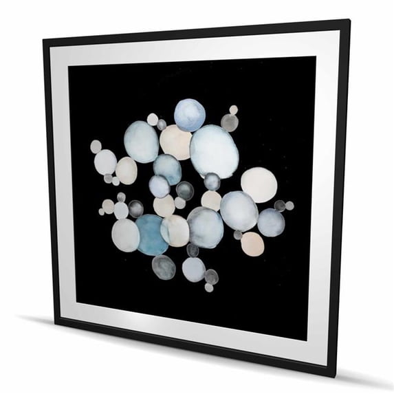 Begin Home Decor C1FM4848LRRIPC 48 x 48 in. Round Pebbles - Abstract ...