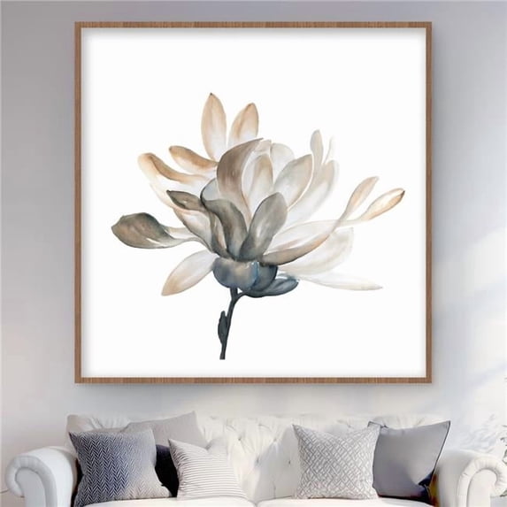 Begin Home Decor C1FM4848O2R1VB 48 x 48 in. Softness - Flowers Beige ...