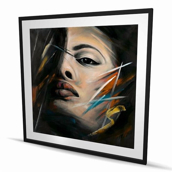 Begin Home Decor C1FM4848OU09S3 48 x 48 in. Abstract Woman Portrait ...