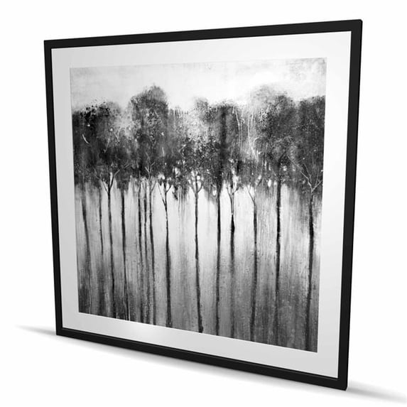 Begin Home Decor C1FM4848P7FZ95 48 x 48 in. Abstract Forest Black ...