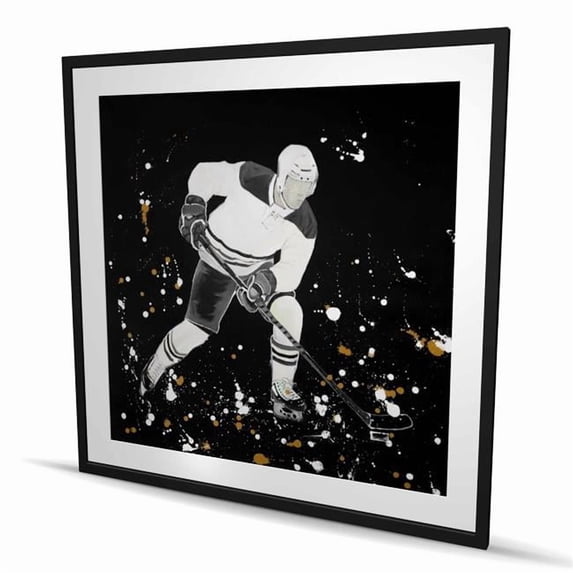 Begin Home Decor C1FM4848PYS44H 48 x 48 in. Hockey Player in Action ...