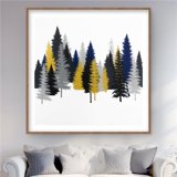 Begin Home Decor C1FM4848QIBITF 48 x 48 in. Golden Fir - Rustic Trees ...