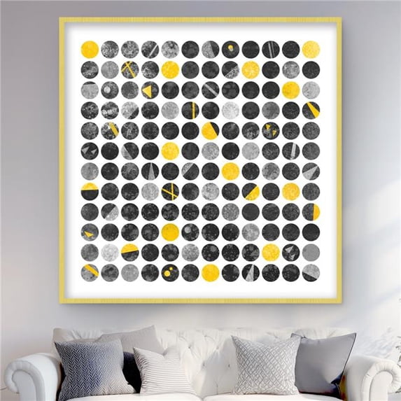 Begin Home Decor C1FM4848SFB6J6 48 x 48 in. Abstract Grunge Circles ...