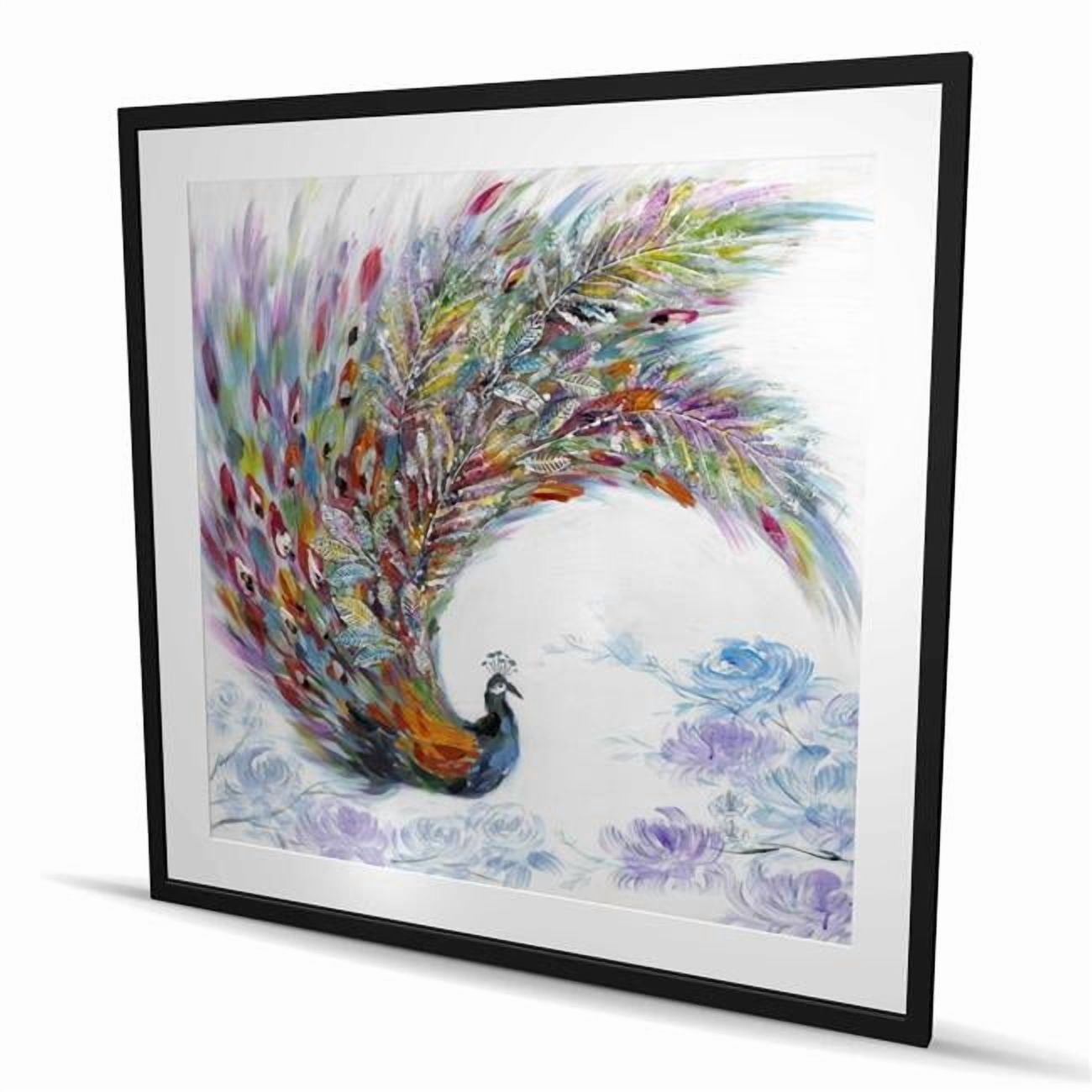 Begin Home Decor C1FM4848UAXTTD 48 x 48 in. Colorful Peacock with ...