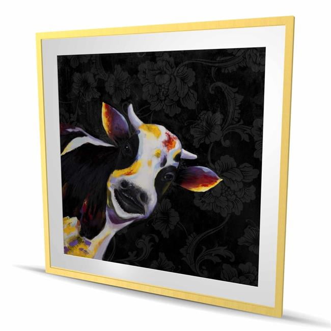 Begin Home Decor C1FM4848UE8HYZ 48 x 48 in. Funny Cow - Black Bedroom ...