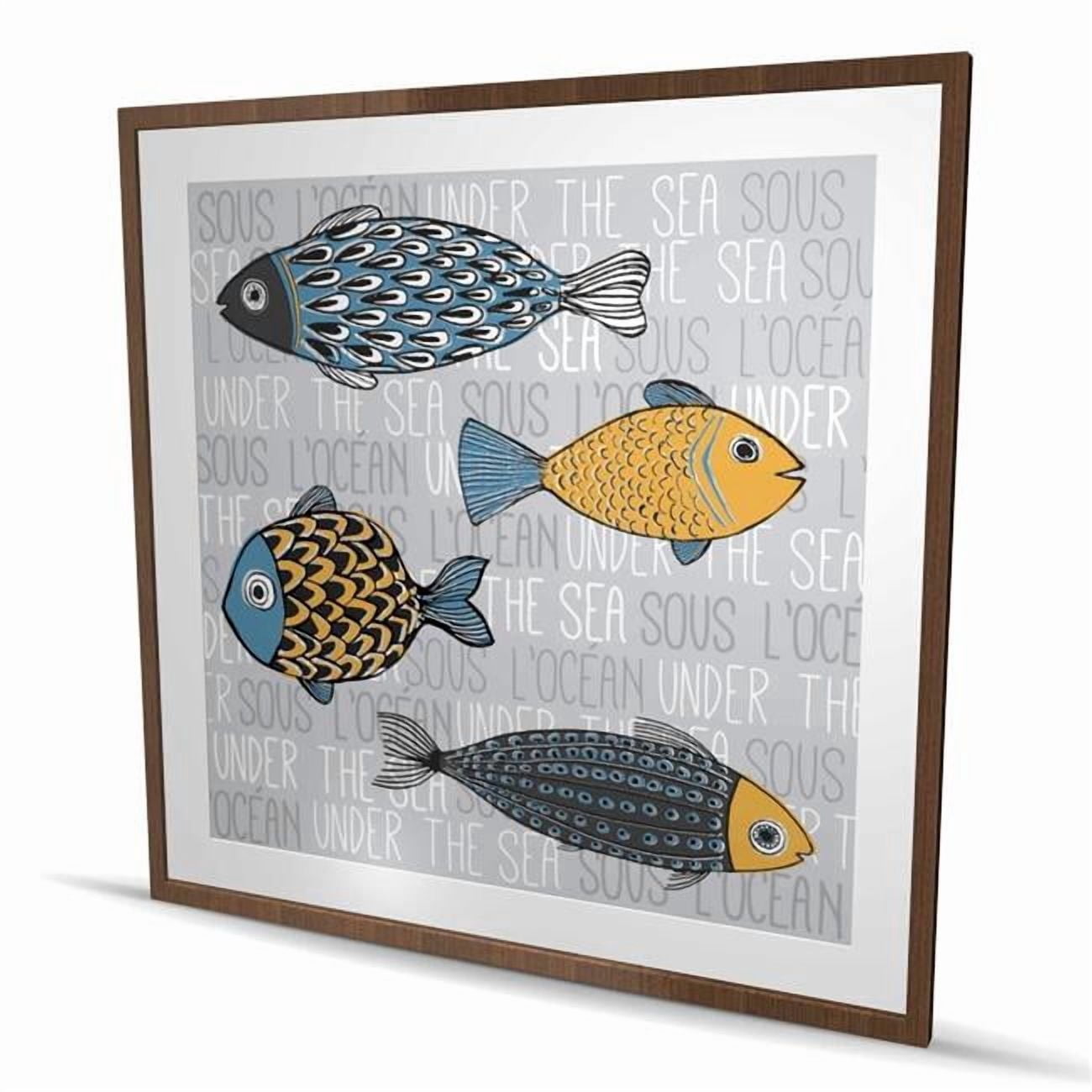 Begin Home Decor C1FM4848VCZ6AU 48 x 48 in. Nautical Fish Illustration ...