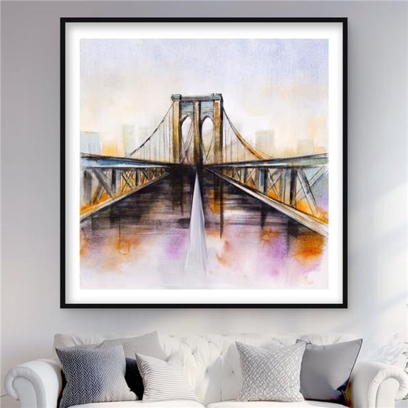 Begin Home Decor C1FM4848W4KN0U 48 x 48 in. Colorful Brooklyn Bridge ...