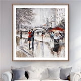Begin Home Decor C1FM4848X2HL6F 48 x 48 in. Young Couple Hugging in the ...
