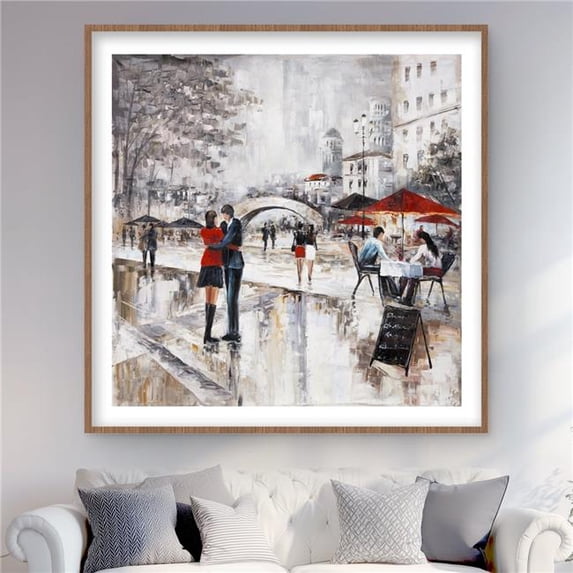 Begin Home Decor C1FM4848X2HL6F 48 x 48 in. Young Couple Hugging in the ...
