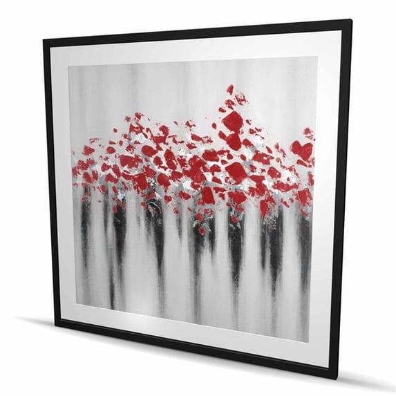 Begin Home Decor C1FM4848XRUVJE 48 x 48 in. Little Peas Red ...